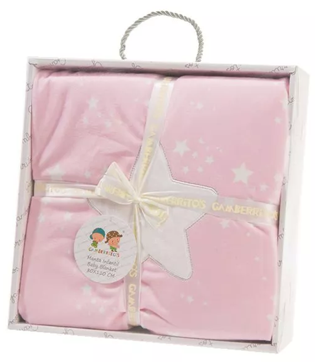 Бебешко одеяло Gamberritos - Звезда, 80 х 110 cm, розово на ТОП Цена ️ ...