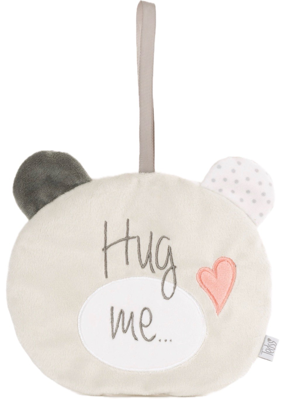 Бебешка мека играчка и държач за залъгалка Tedsy - Мече розово, 16 cm ...