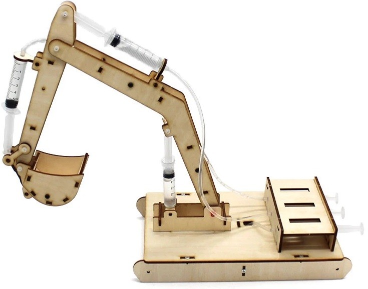 Дървен комплект Acool Toy - Направи си сам хидравличен багер на ТОП ...