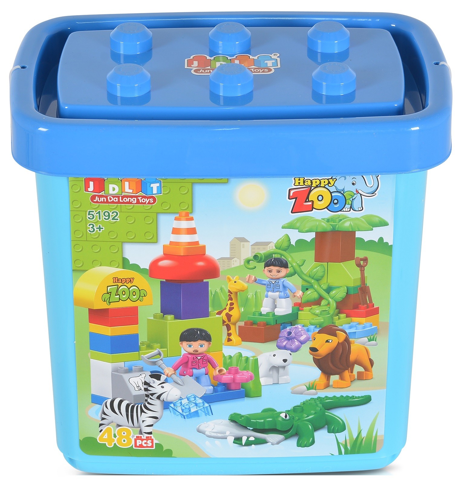 Конструктор JDLT - Zoo, в синя кутия, 48 части на ТОП Цена ️ TYTY0059961N | Baby.bg ️