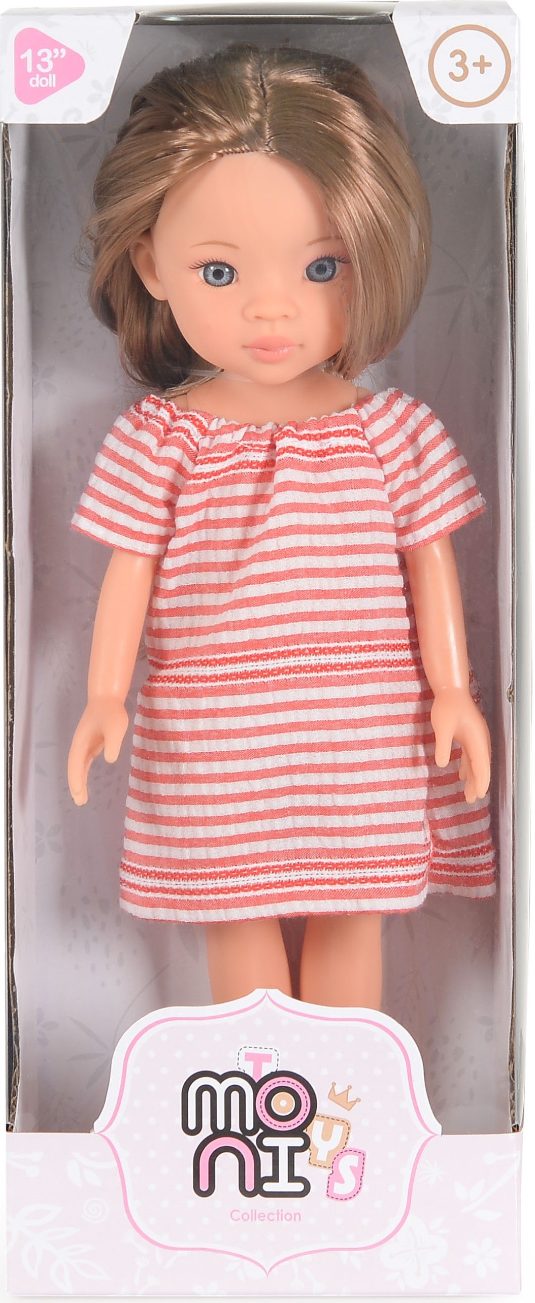 Кукла Moni Toys - Pretty Doll, с раирана рокля, 33 cm на ТОП Цена ️ ...