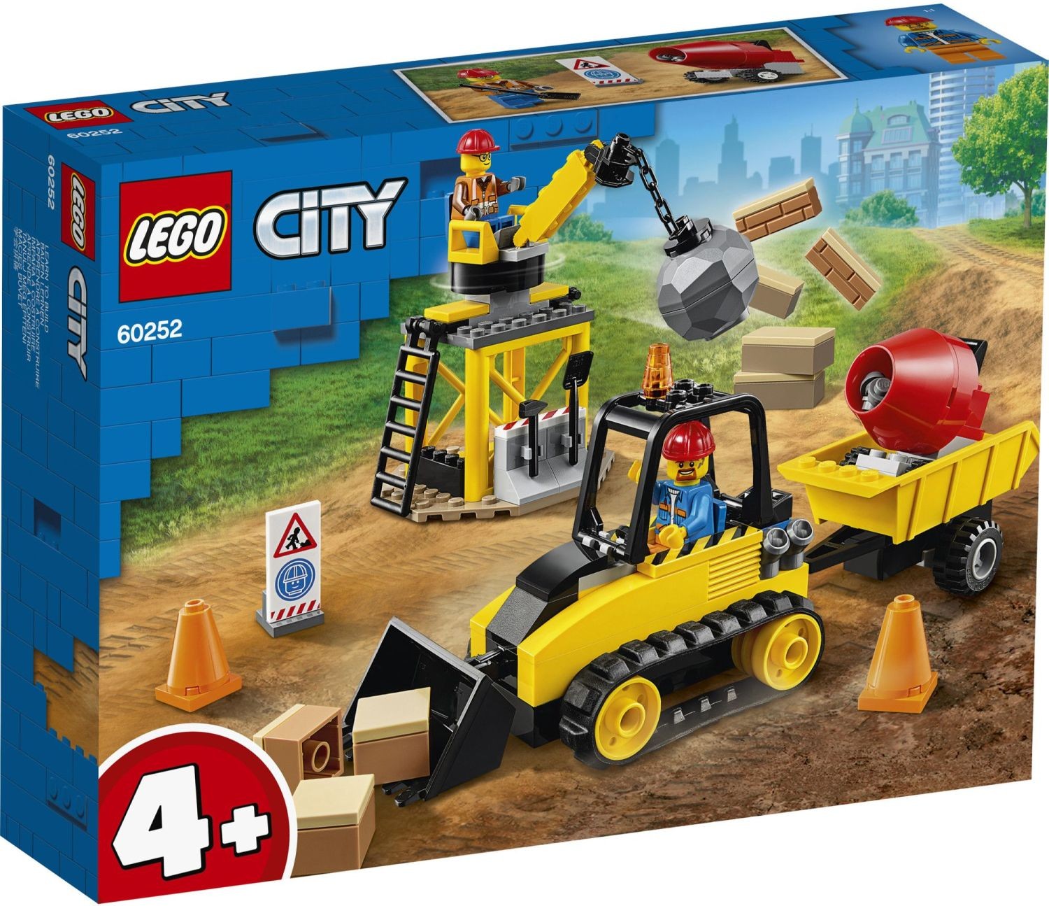 Конструктор LEGO City Great Vehicles - Строителен булдозер (60252) на ...