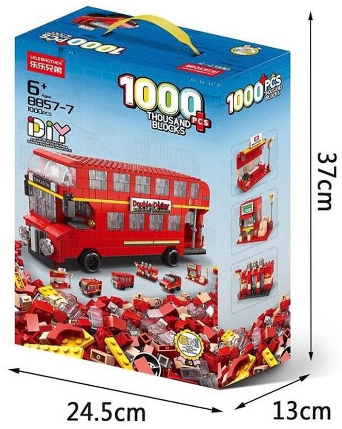 Конструктор Raya Toys - Двуетажен автобус, 1000 части на ТОП Цена ️ ...