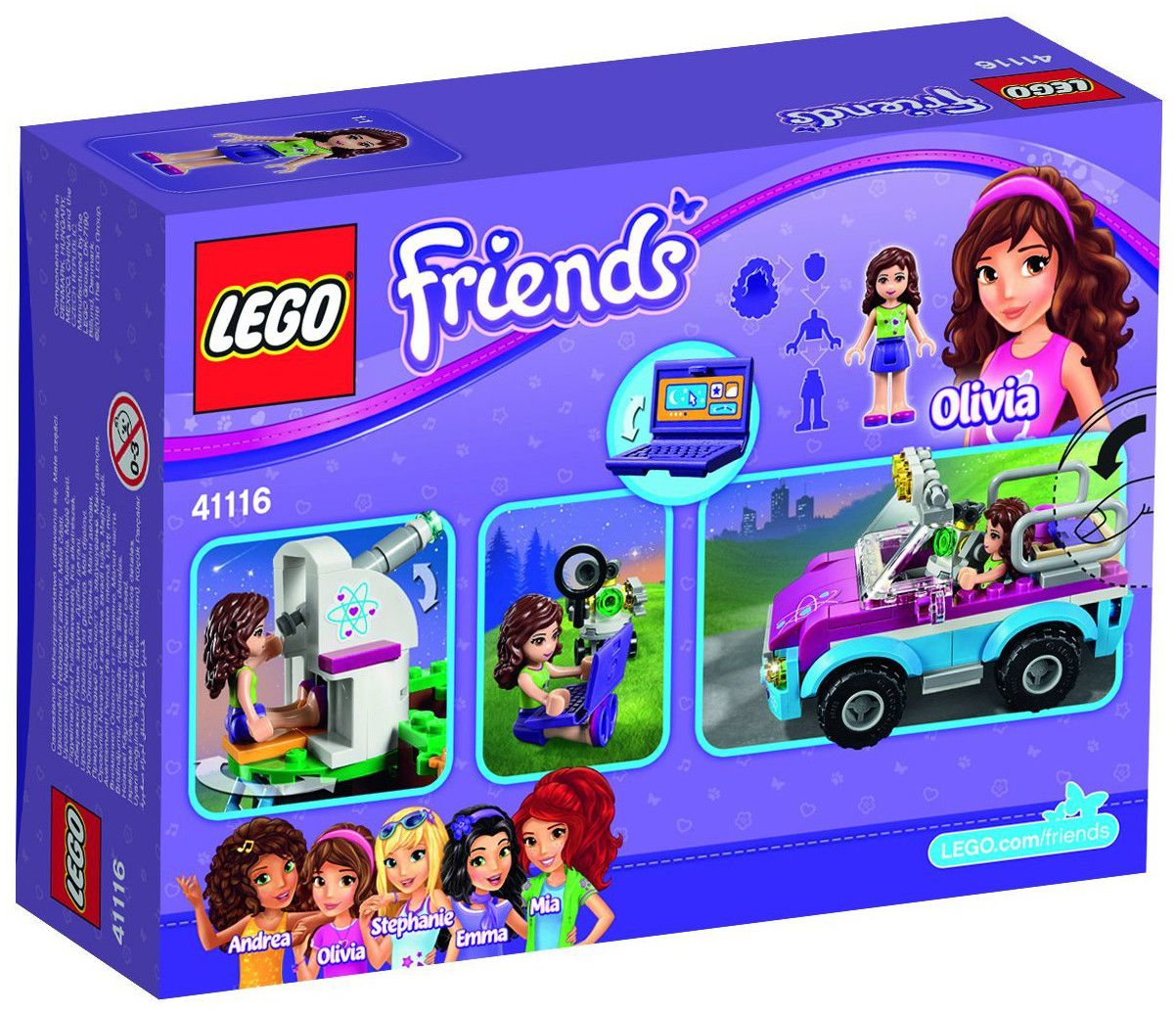 Конструктор LEGO Friends - Изследователската кола на Olivia (41116) на ...
