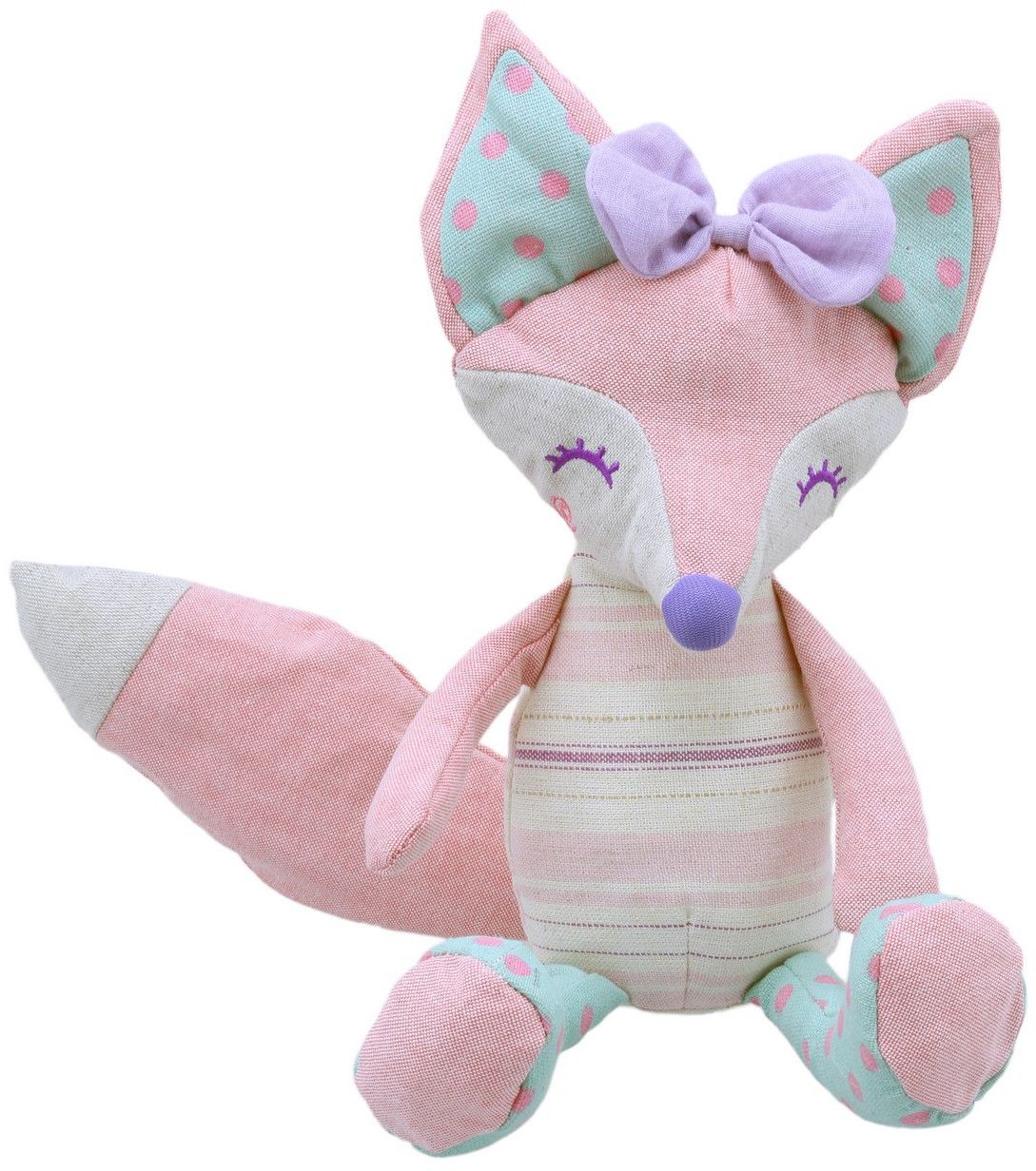 Плюшена играчка The Puppet Company Wilberry Linen - Розова лисица, от ...